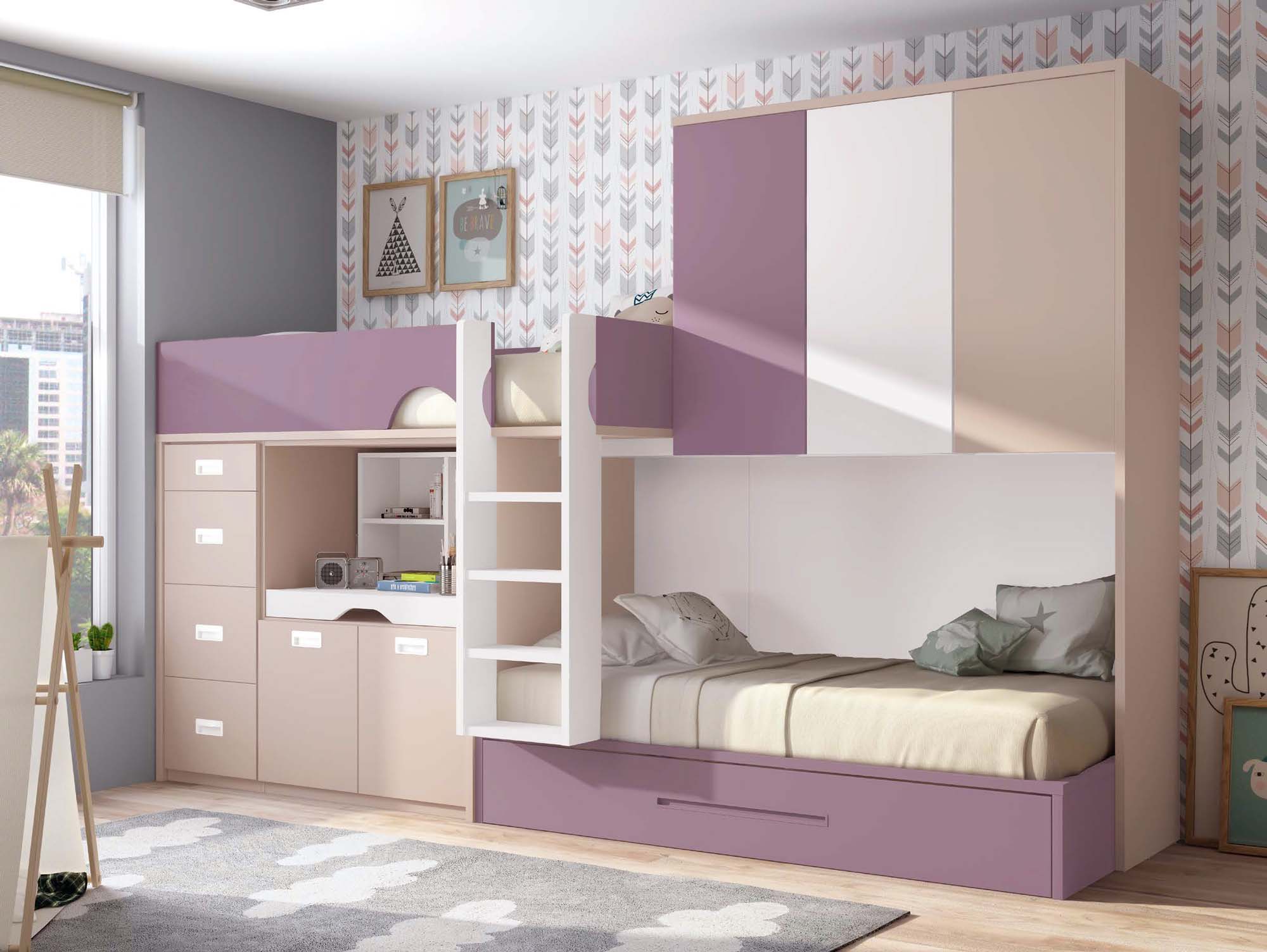 Lit Superposé Fille Personnalisable Lit Gigogne Glicerio So Nuit